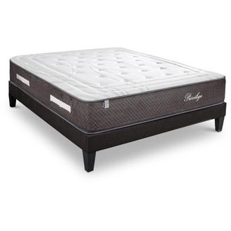 Bellecour Bellecour - literie Ensemble privilege 160x200 cm Matelas Ressorts ensach&eacute;s + Sommier Bois