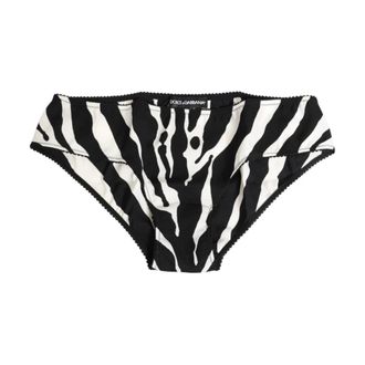 Dolce & Gabbana Zebra Print Slip Briefs Unterw&auml;sche - - Underwear - Damen - Schwarzk - S
