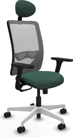 Piqueras y Crespo Stoff-B&uuml;rostuhl Zulema mit 3D-Armen, h&ouml;henverstellbarer Lendenwirbelst&uuml;tze und festem Kopfteil, ausgestattet mit 3 Positionen und Schneidschaum, Grau/