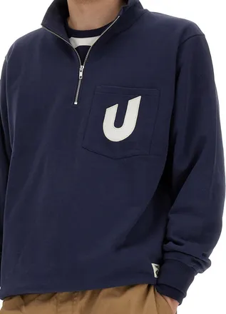Umbro Logo Front-Zip Sweatshirt - Blue