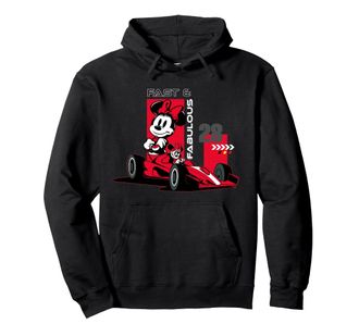 Disney Racing Minnie Mouse Fast & Fabulous Race Car Driver Pullover Hoodie