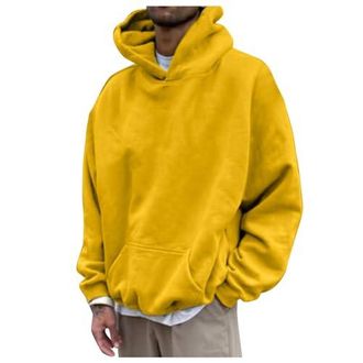 Generic Sweat &agrave; capuche ample pour homme - Automne et hiver - D&eacute;contract&eacute; - Solide - Manches longues - Uni - Avec poches - D&eacute;contract&eacute; - Solide - Sweat &agrave; capu