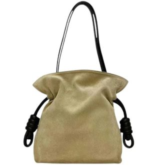 Loewe Sac bandouli&egrave;re en daim Pre-owned - Femme - Pre-owned - Beige - Taille: ONE Size