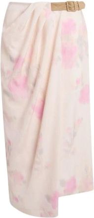 Moschino Femme, Jupes, Rose, Taille: 36 FR Printed Wrap Skirt