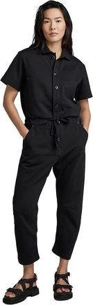 G-Star RAW Damen Worker Jersey Jumpsuit, Schwarz (dk black D23236-D284-6484), XL