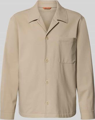 Cruna Hemdjacke aus Schurwoll-Elasthan-Mix mit Brusttasche