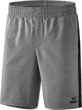 Erima Herren Shorts Premium One 2.0 Shorts, grau melange/schwarz, S, 1161802