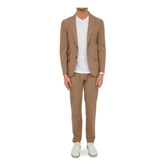 Eleventy Luxuri&ouml;ser- einreihiger Anzug aus Wollmischung - - Suits - Herren - Braun - 2XL