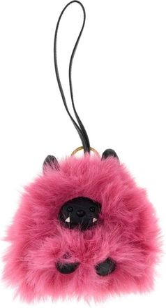 MCM Mcm, Femme, Accessoires, Rose, Taille: ONE Size Porte-cl&eacute;s en Cuir et Fourrure