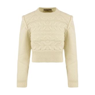 Akep Mgkd03104 04 Rundhals Strickpullover - - Knitwear - Damen - Beige - XS