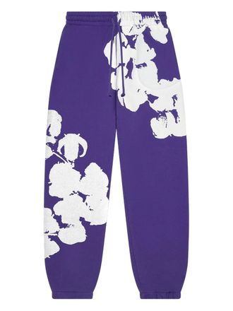 Denim Tears pantalon de jogging Big Cotton Wreath - Violet
