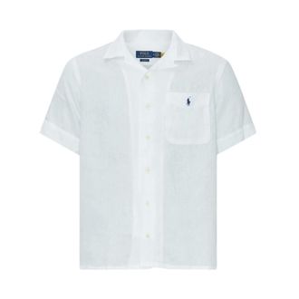 Polo Ralph Lauren Homme, Chemises, Blanc, Taille: XL Chemise en lin blanc Coupe classique