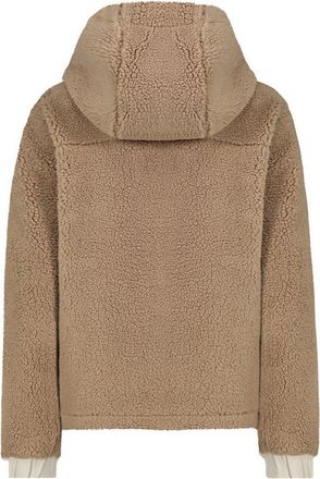 Sublevel Fleecejacke Sublevel Damen Fleecejacke mit Kapuze Bonded Fleece, Kontrast-Details, Rei&szlig;verschlusstaschen