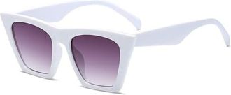 Generic Lunettes De Soleil Homme &Agrave; Monture Fine For Les Trajets Domicile-travail, D&eacute;coratives For Femmes For Sports Plein Air(White)