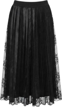 Ermanno Scervino Femme, Jupes, Noir, Taille: 38 FR Jupe Midi Pliss&eacute;e