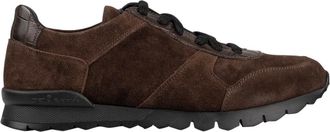 Kiton Homme, Chaussures, Brun, Taille: 43 EU Baskets en cuir et daim crocodile