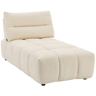 Vente-Unique Vente-unique - M&eacute;ridienne dossier avance-recule en tissu textur&eacute; beige apoliu
