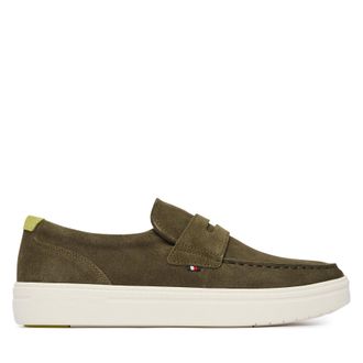 Tommy Hilfiger Halbschuhe Tommy Hilfiger Modern Light Hybrid Suede LoaferFM0FM05786 Gr&uuml;n
