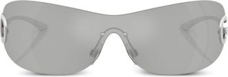 Dolce & Gabbana Eyewear Sonnenbrille mit Shield-Gestell - Silber
