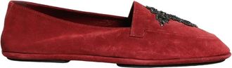 Dolce & Gabbana Homme, Chaussures, Rouge, Taille: 44 EU Mocassins en daim