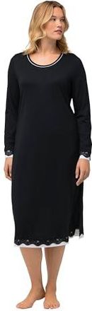 Ulla Popken Nachthemd Chemise de Nuit, Noir, 54-56 Femmes