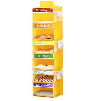 Generic Organizer f&uuml;r Kinder-Kleiderschrank f&uuml;r die Woche, Organizer mit 6 Ebenen, robustes Material, zusammenklappbarer w&ouml;chentlicher H&auml;ngeschrank-Organizer 