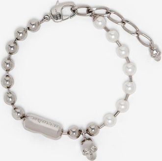 Alexander McQueen Armband mit Skull- und Perlen-Details - Item 854547J161B1026