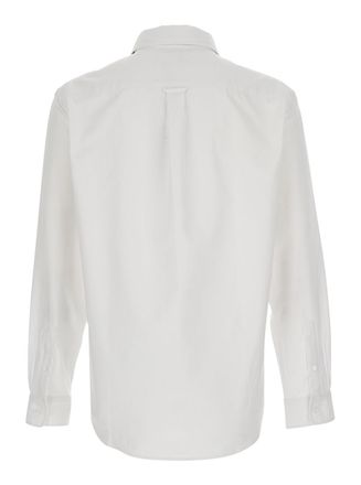 Maison Kitsun&eacute; Mens Shirt Profile Fox Regular White Cotton