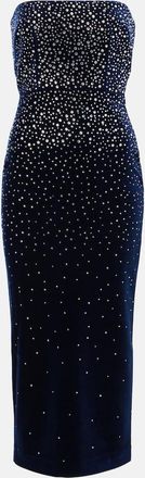 Alex Perry Robe midi en velours à ornements