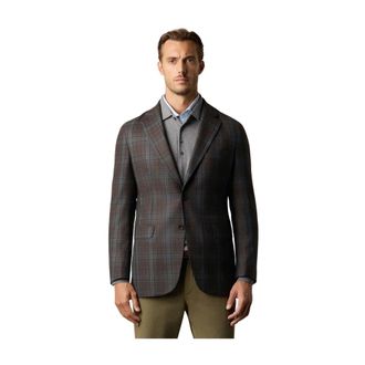 Brooks Brothers Karierter Blazer aus Schurwolle - - Jackets - Herren - Braun - L