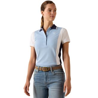 Ariat Womens Taryn Polo Shirt Shirt in St. Tropez White, Size 2X-Large, by Ariat