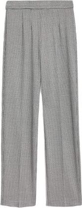 Marks and Spencer Pantalon Droit en Jersey à Carreaux Mélange De Noir Femmes UK 14 (EU 42)