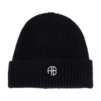 Anine Bing Womens A-12-10511-Blk1 Beanie Black Wool