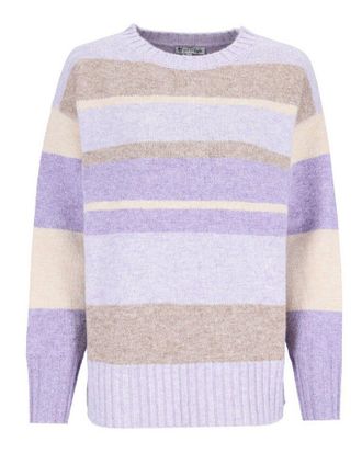 Hajo Rundhalspullover Pullover 1/1 Arm mehrfarbiger Streifen