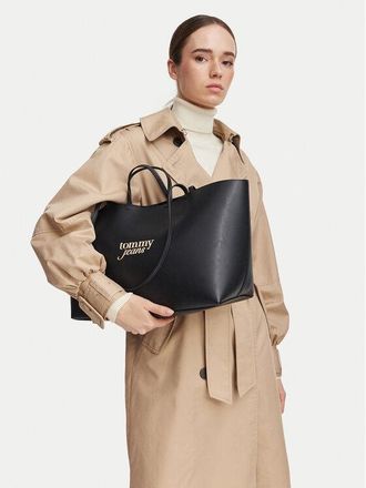 Tommy Jeans Handtasche Tjw Must Tote AW0AW19051 Schwarz