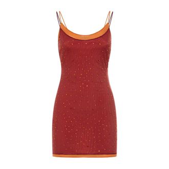 Os&eacute;ree Double Gem Short Dress - - Dresses - Damen - Orange - M