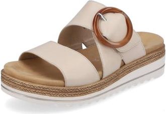 Remonte D0q51, Femme Mule Blanc Lisse - 41 EU Beige