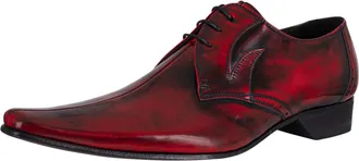 Jeffery West Derby Lederschuhe, Rot