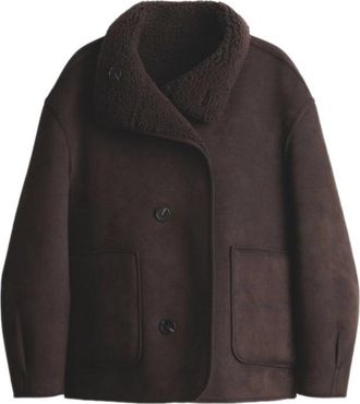 OPUS Kurzjacke braun,Casual,Polyester,Unifarben,Stehkragen,Langarm,Loose Fit