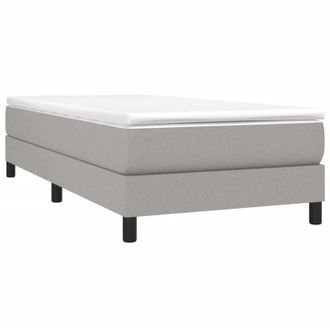 vidaXL Boxspringbettgestell Hellgrau 100x200 cm Stoff vidaXL