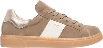 Nero Giardini Baskets en daim et cuir - Femme - Chaussures - Beige - Taille: 38 EU