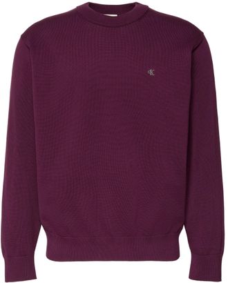 Calvin Klein Herren EU LS Cotton Relaxed CREWNK SWEA LV04RC309G Sweaters, Purple (Passion Plum), M, Lila (Passion Plum), M