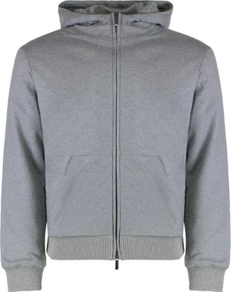 Moorer Homme, Sweatshirts et sweats &agrave; capuche, Bleu, Taille: M Sweat &agrave; capuche zipp&eacute;