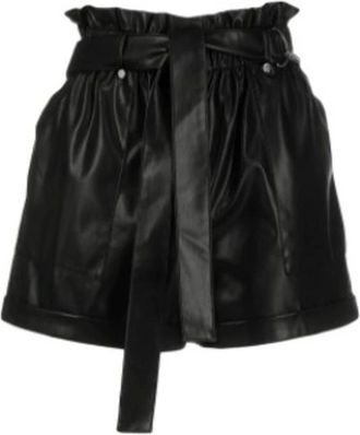 Patrizia Pepe Femme, Shorts, Noir, Taille: 36 FR Polyethylene Shorts d&eacute;contract&eacute;s