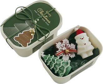 Generic Bougies parfum&eacute;es, flocons de neige, kit de bricolage l&eacute;ger - Bougies en cire de sapin de No&euml;l - Pour m&egrave;re, famille, anniversaire, automne, maison, au