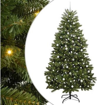 vidaXL K&uuml;nstlicher Weihnachtsbaum Gr&uuml;n 240 cm PVC und Metall vidaXL