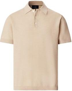 Hackett Polo manches courtes en coton piqu&eacute; et cachemire