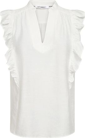 Co'Couture Femme, Blouses et Chemises, Blanc, Taille: 38 FR Hauts sans manches