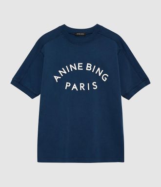 Anine Bing Tee Shirt Jaylin Bleu Foncé