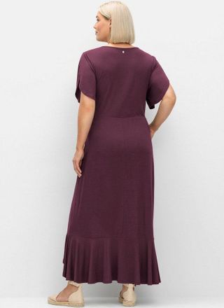 Sheego Strandkleid Jerseykleid Kurzarm